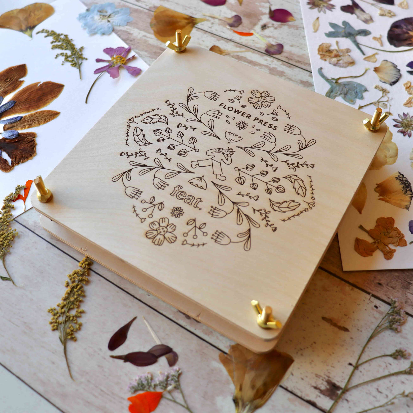 Wooden Flower Press | Artisanal, Birch Ply Flower Press – Feat ...
